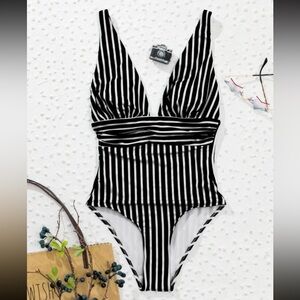 Swim | Boho Stripes Print One Piece Monokini Swimsuit | Poshmark